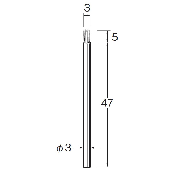 日本精密機械工作（株）-軸付エンド型ブラシ 除電ナイロン 3本 B4042-teraido(テライド)