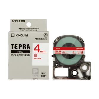 （株）キングジム-Pテープ白赤 SS4R-teraido(テライド)