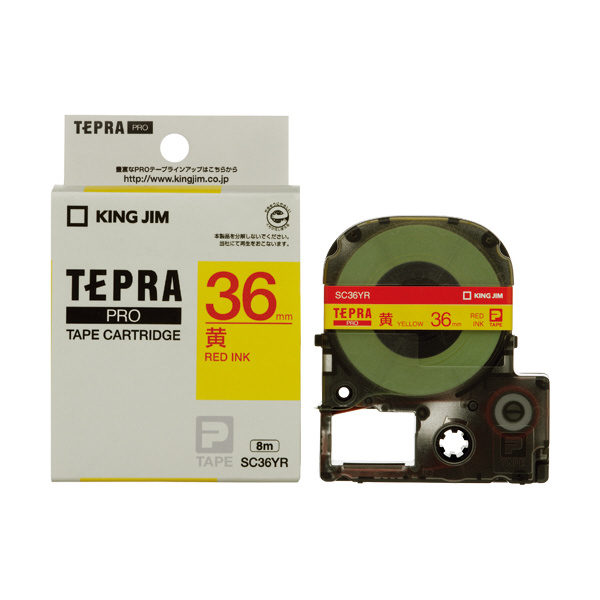 （株）キングジム-黄赤／Pテープ SC36YR-teraido(テライド)